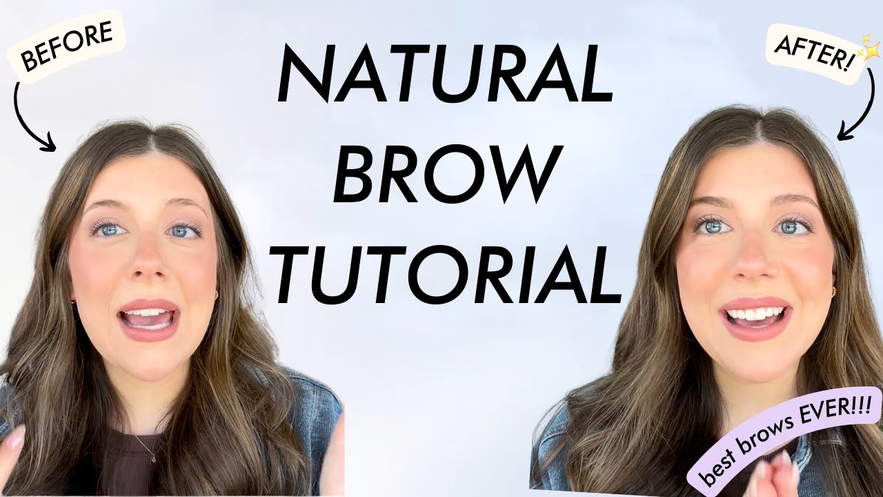 Natural Brow Tutorial for Thin Brows! - YouTube