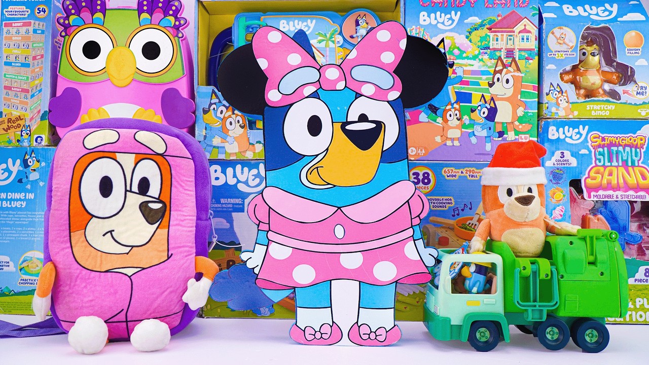 Bluey Toy Collection Unboxing Review 🐾 Cute Mystery Bluey Minnie Mouse ...