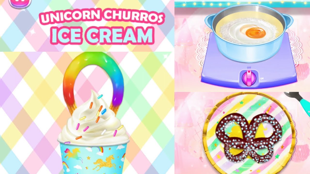 🦄🍨 Unicorn Cooking: How to Make Unicorn Churros Ice Cream? - YouTube