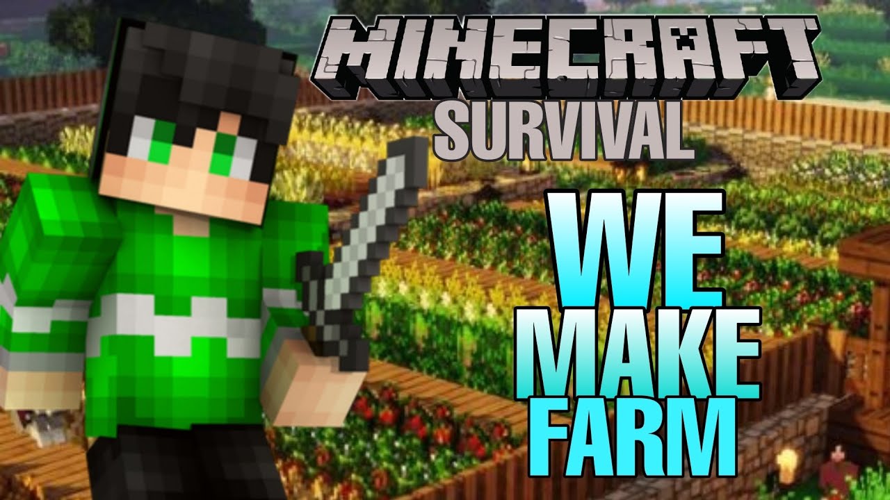 We make farm in our Minecraft survival world... - YouTube