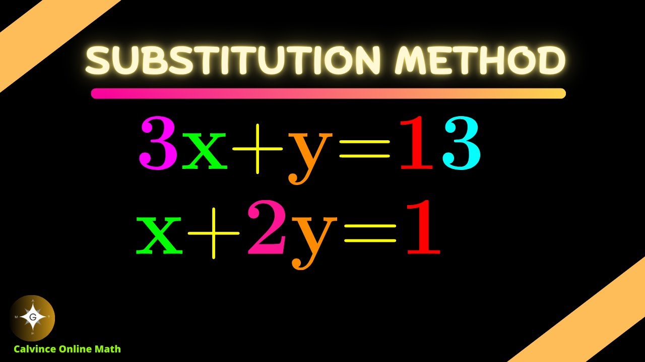 Solve Simultaneous Equations Using Substitution Easy Step-by-Step ...