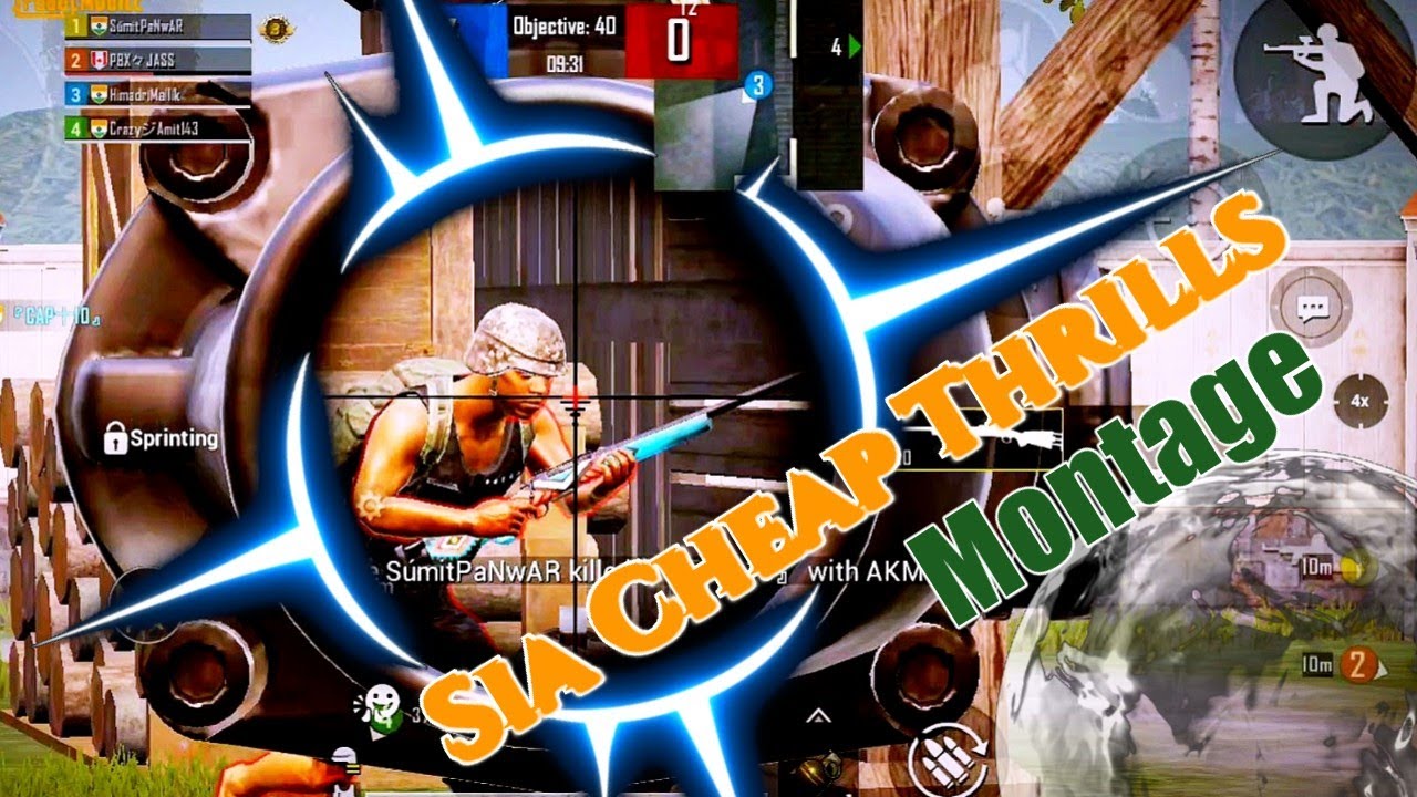 Sia Cheap Thrills PUBG Montage || Best Editing Montage || Mr. Skill Squad. - YouTube