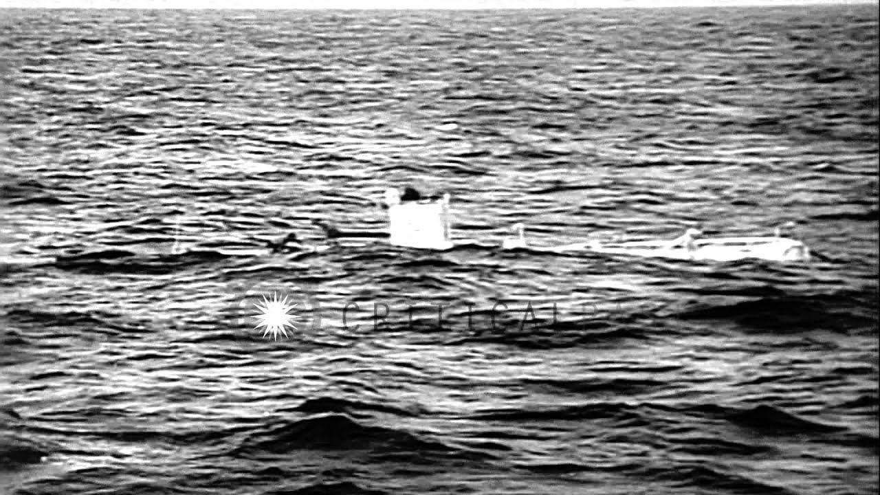 US Navy bathyscaphe "Trieste" reaches a record breaking depth of about ...