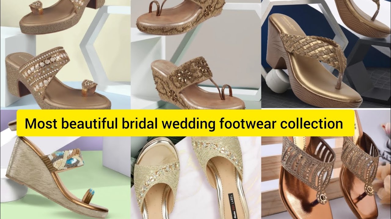 Most beautiful bridal wedding footwear collection trending party wear ...