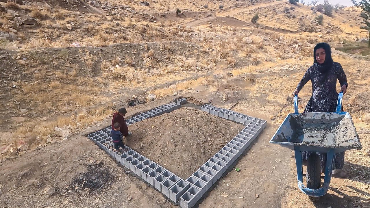 Resilient Mother Building a New Home: A Symbol of Determination - YouTube