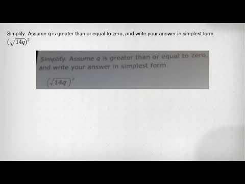 Simplify. Assume q is greater than or equal to zero, and write your answer in simplest form ...