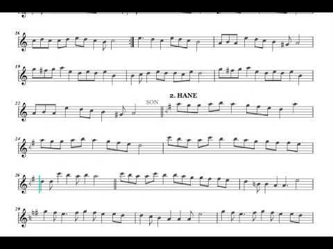 Buselik Saz Semaisi (Dimitri Kantemiroğlu) Nota Eşliğinde İcrâ (Ahenk: Kız Neyi - B)