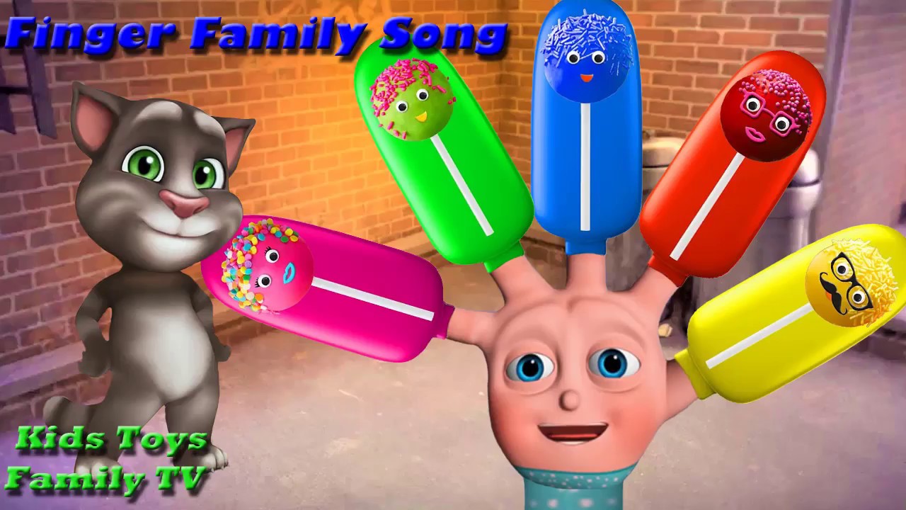 Talking tom cat | Finger Family song | My Talking Cat Funny Animals NEW ...