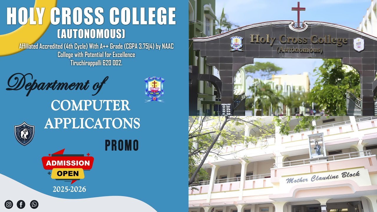 Department of Computer Applications | Promo | Holy Cross College ...