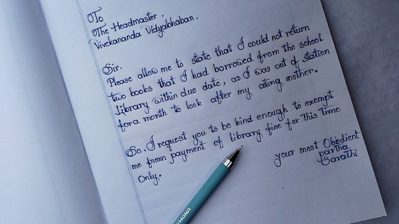 How To Write A Letter.Beautiful Letter Writing English. - YouTube