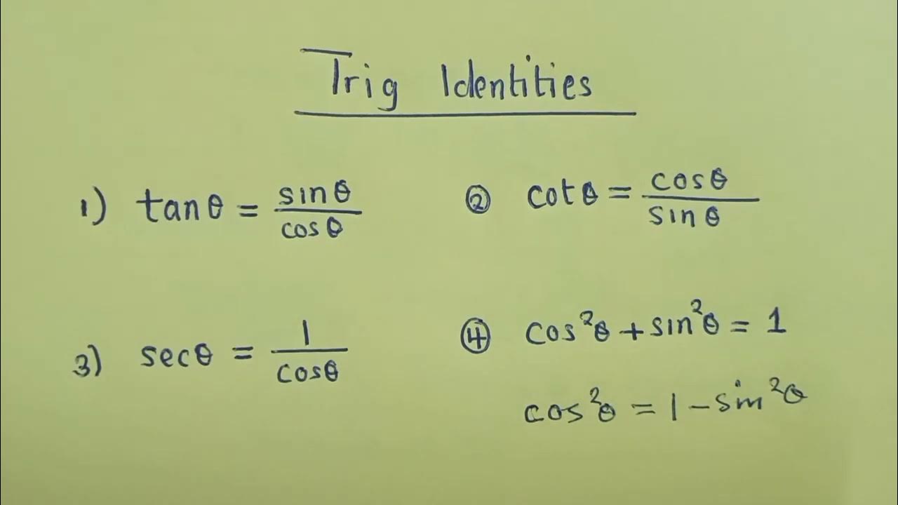 A level IGCSE- Trigonometry exam question. using trig identities - YouTube