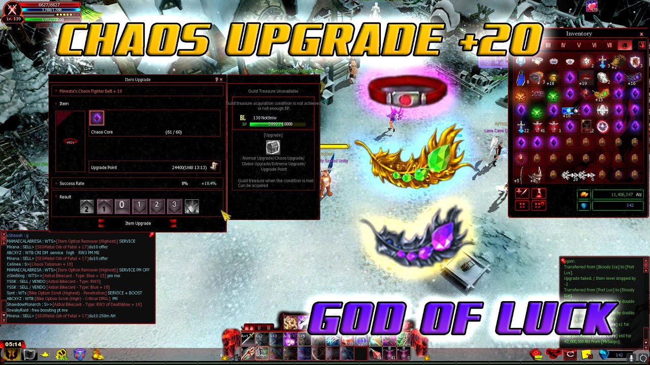 Cabal Online : [PLAY Cabal EP31] Chaos Upgrade +20 God of Luck ลูกรัก ...