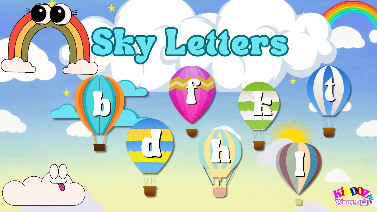 Sky Letters for Kids | Sky Letters | Learn b, d, f, h, k, l, t with Fun ...