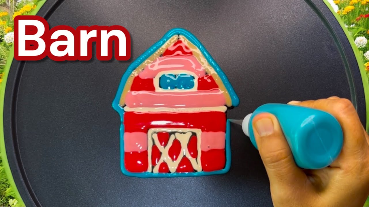 Barn Pancake Art - Farm Drawing, Farm, Farm Words, Pancake ...