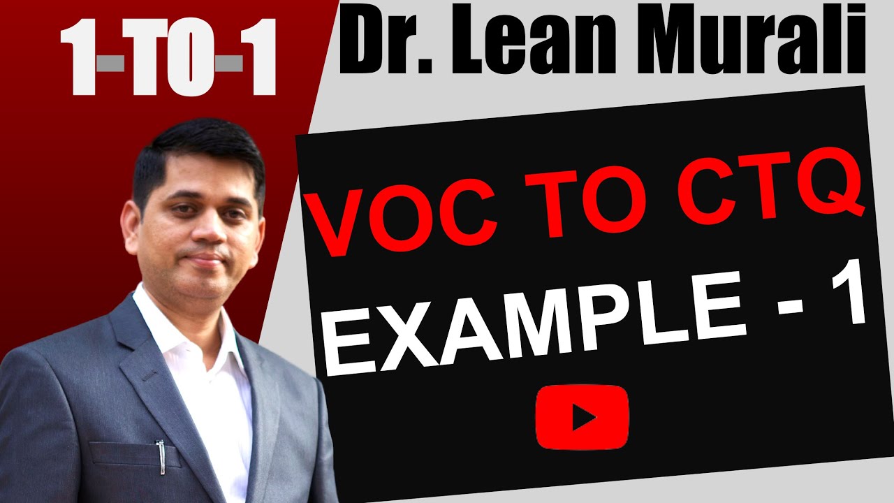VOC to CTQ EXAMPLE -1.(1-TO-1 Session with Dr. Lean Murali) - YouTube