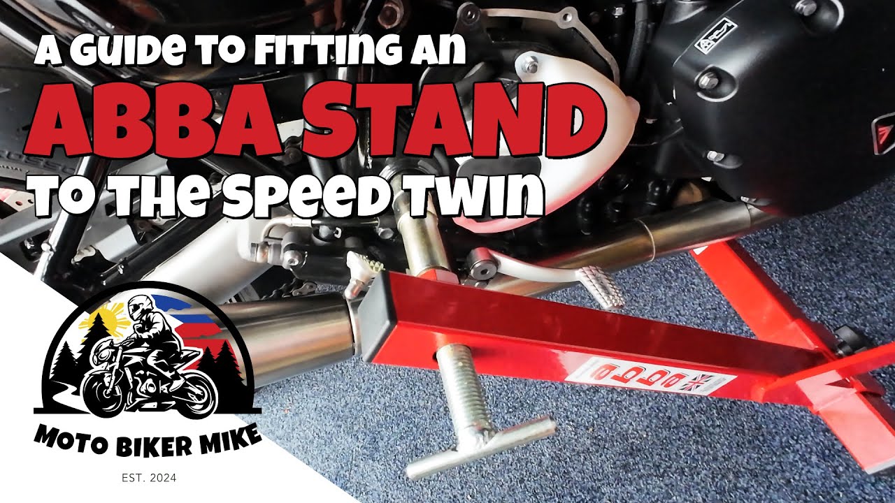 Abba Stand - Guide to fitting to the Speed Twin - YouTube