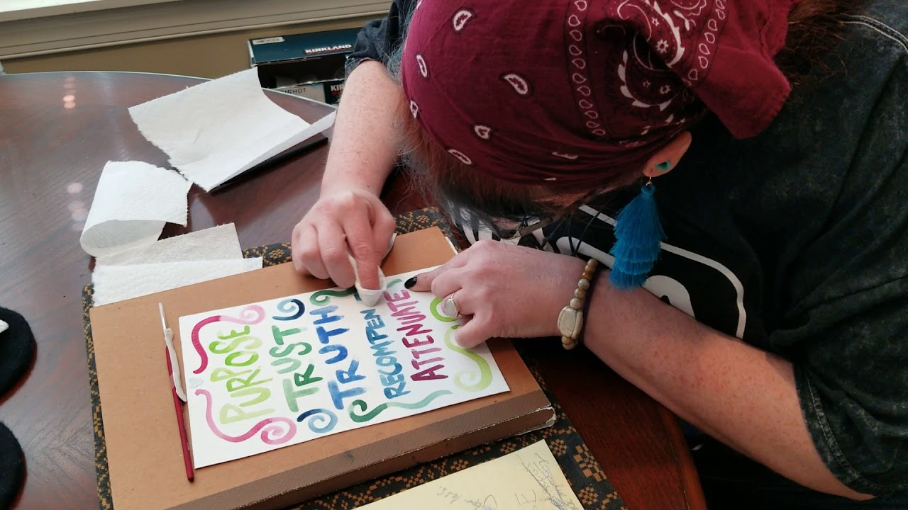 I fix a typo made with watercolors. - YouTube