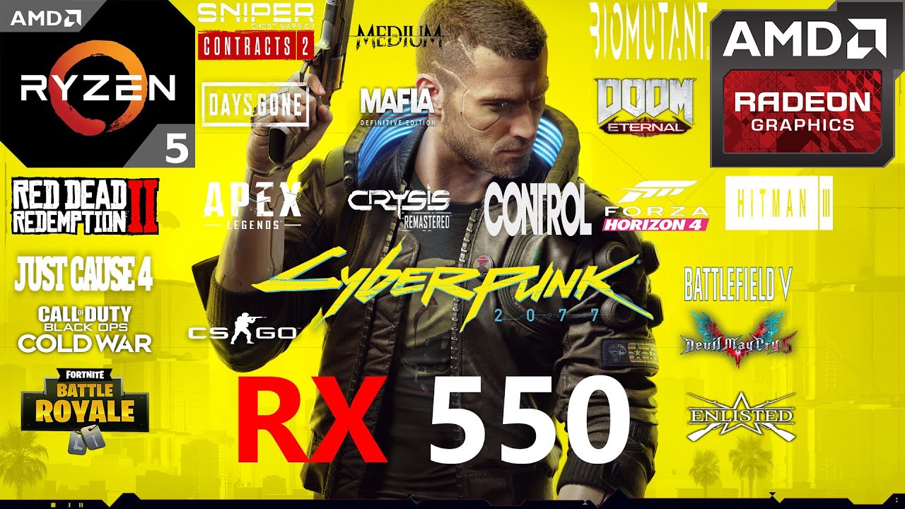 RX 550 Test in 24 Games in 2021 - YouTube