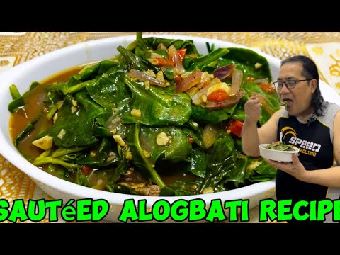 How to Cook Sautéed Alogbati ( spinach) Recipe | Filipino Food - YouTube