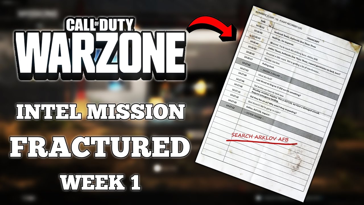 Intel Mission Guide - Fractured (Week 1) - Call of Duty: Warzone - YouTube