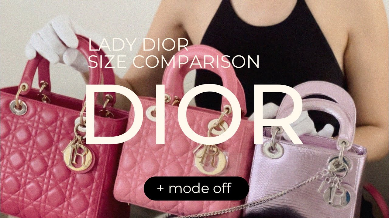 lady dior | size comparison + mode off - YouTube