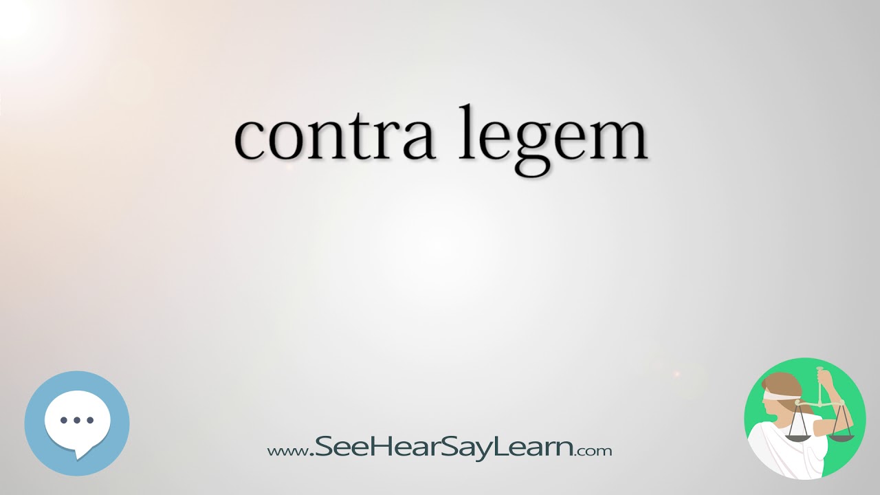 contra legem 🔊 - YouTube