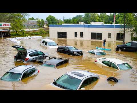 Cincinnati, Ohio Underwater!🌊 Severe Flash Floods Inundate Streets, Swamp Vehicles & Submerge Homes