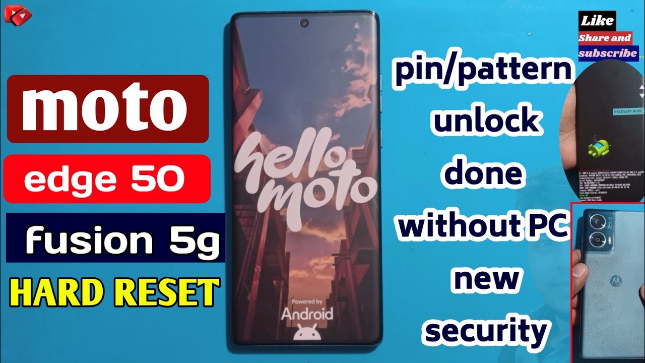 Moto Edge 50 Fusion Hard Reset | Moto Edge 50 Fusion Pattern Unlock ...