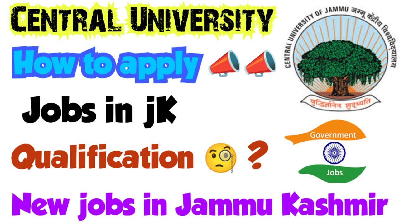 Central University of Jammu New vacancy out|Jobs in jk|10th pass new ...