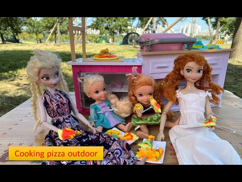 Frozen elsa pizza day anna pretend play 안나요리놀이 엘사인형놀이 #인형계 - YouTube