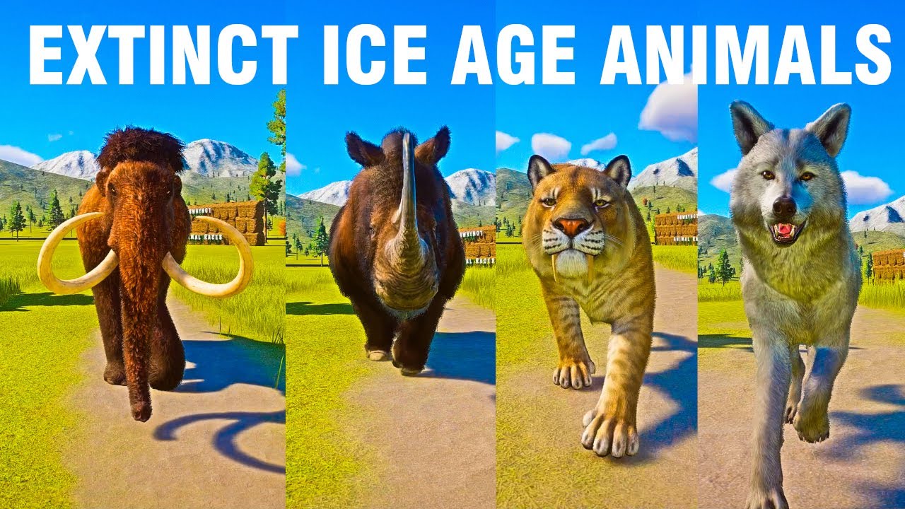 Extinct Ice Age Animals Speed Race in Planet Zoo included Sabertooth ...