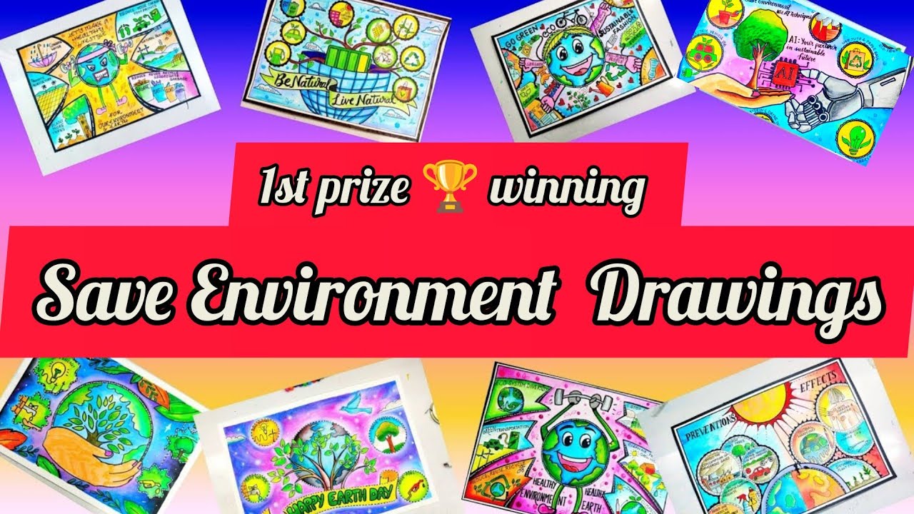 🌿Environment Day Poster Drawing 2025 / Save Nature Save Environment ...
