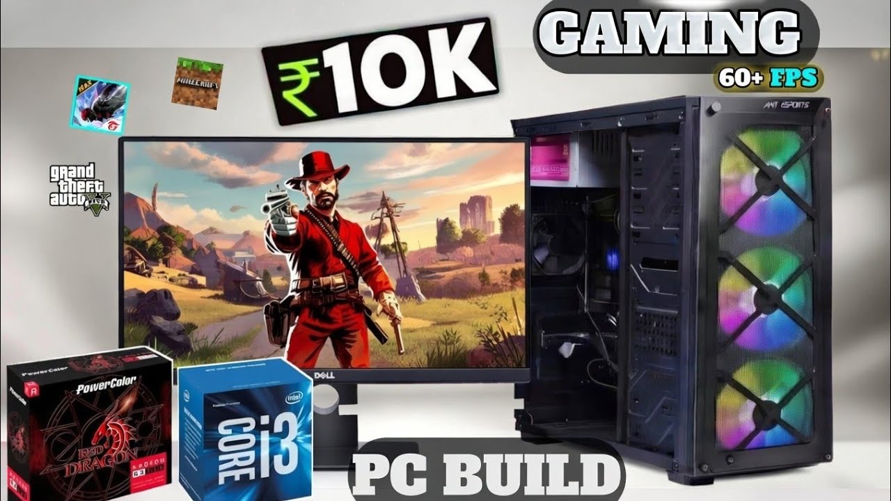 ₹10K Gaming PC Build + GPU Added 🔥 | Gaming Test - YouTube
