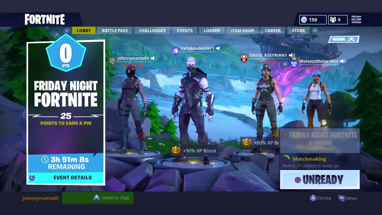 Friday night tournament squad events|Good console players| Fortnite ...