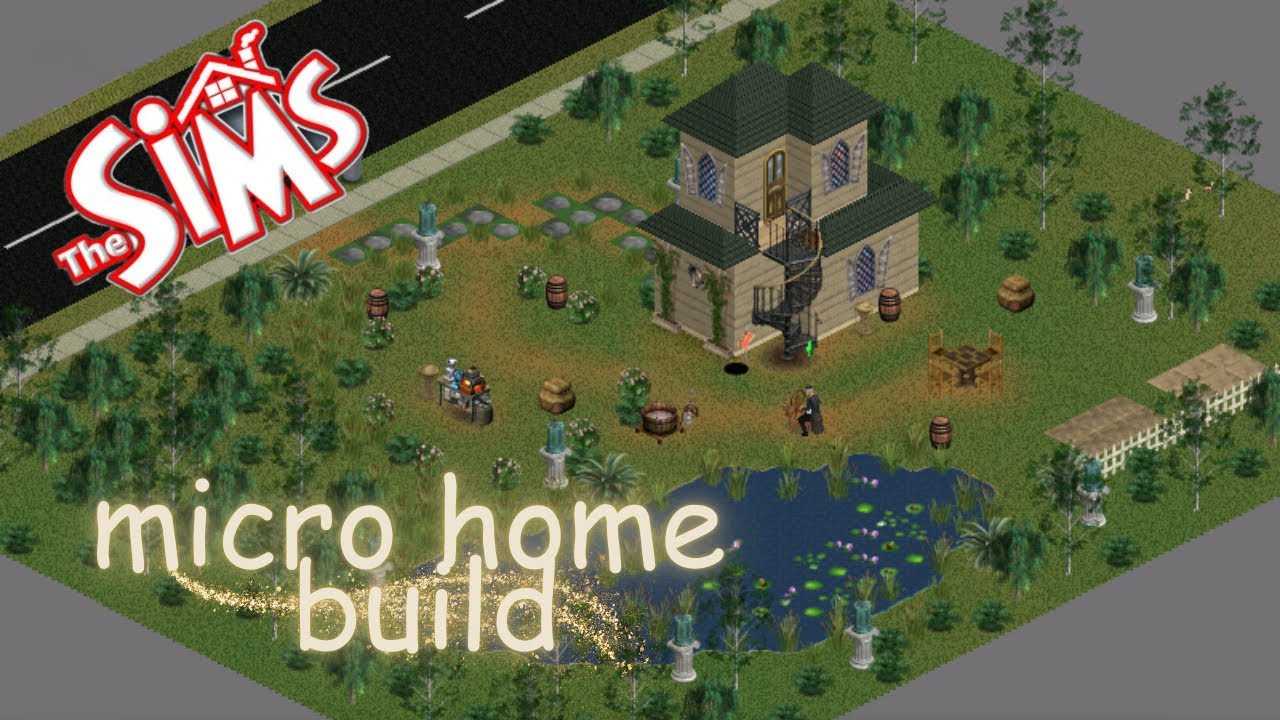 Building a 32 tile micro home in the Sims 1 - YouTube