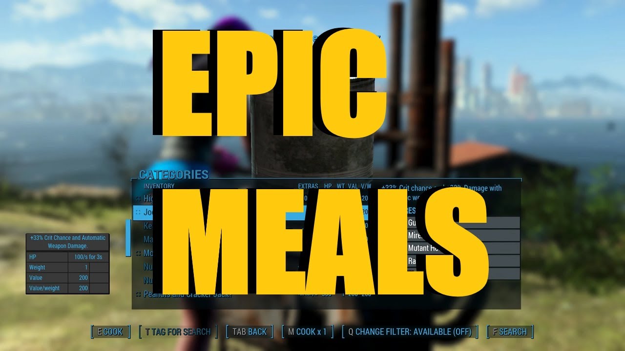 Fallout 4 Mod Review - Epic Meals - YouTube