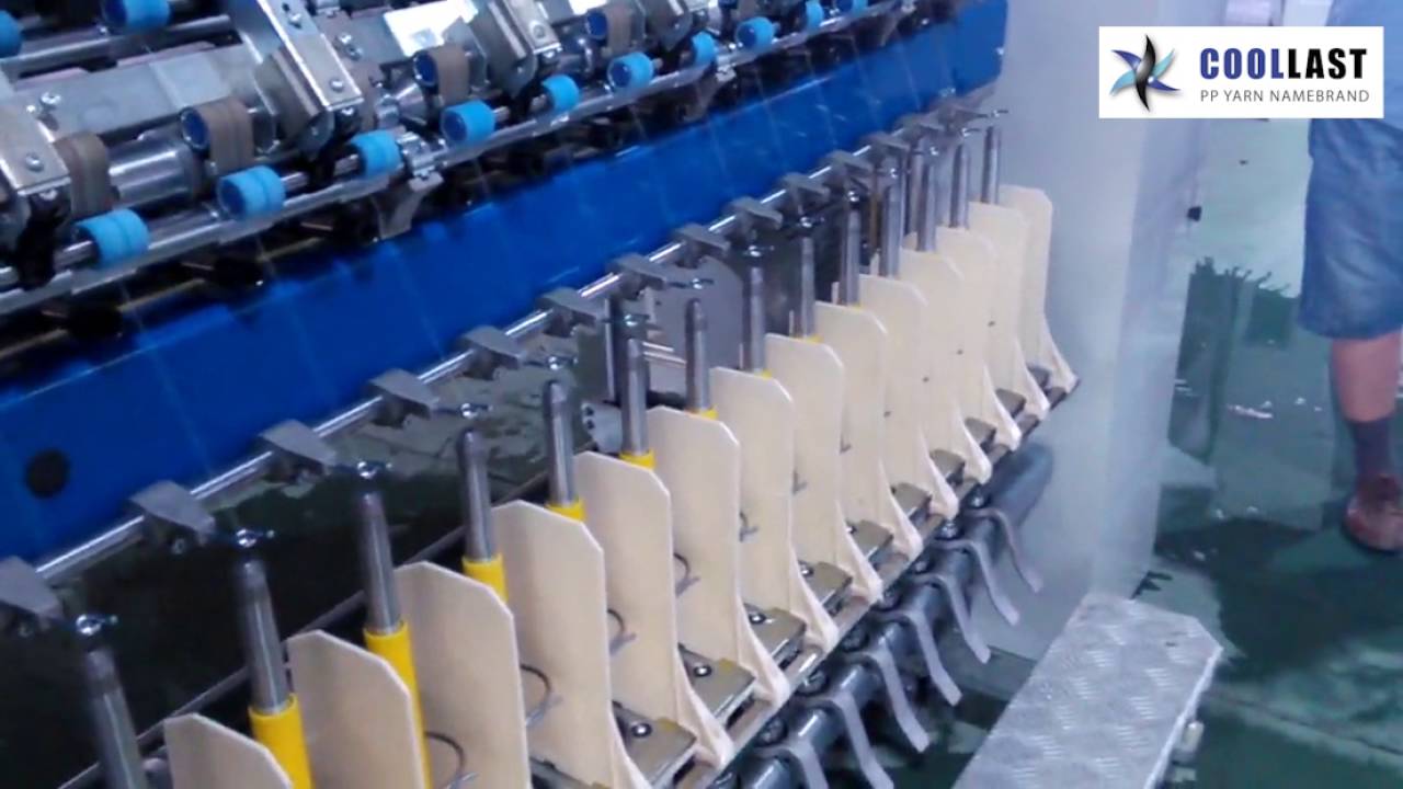 Ring spinning machine / for worsted yarn - coollast factory footage ...