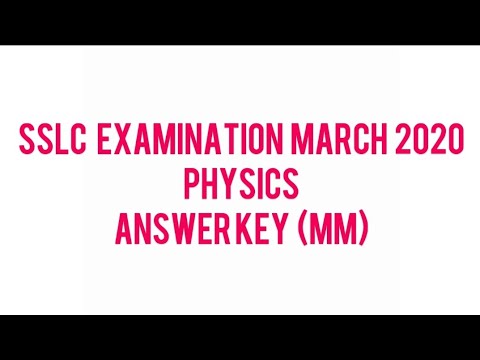 SSLC examination March 2020 - YouTube