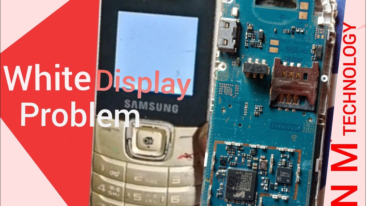 Samsung 1200 White display problem solve - YouTube