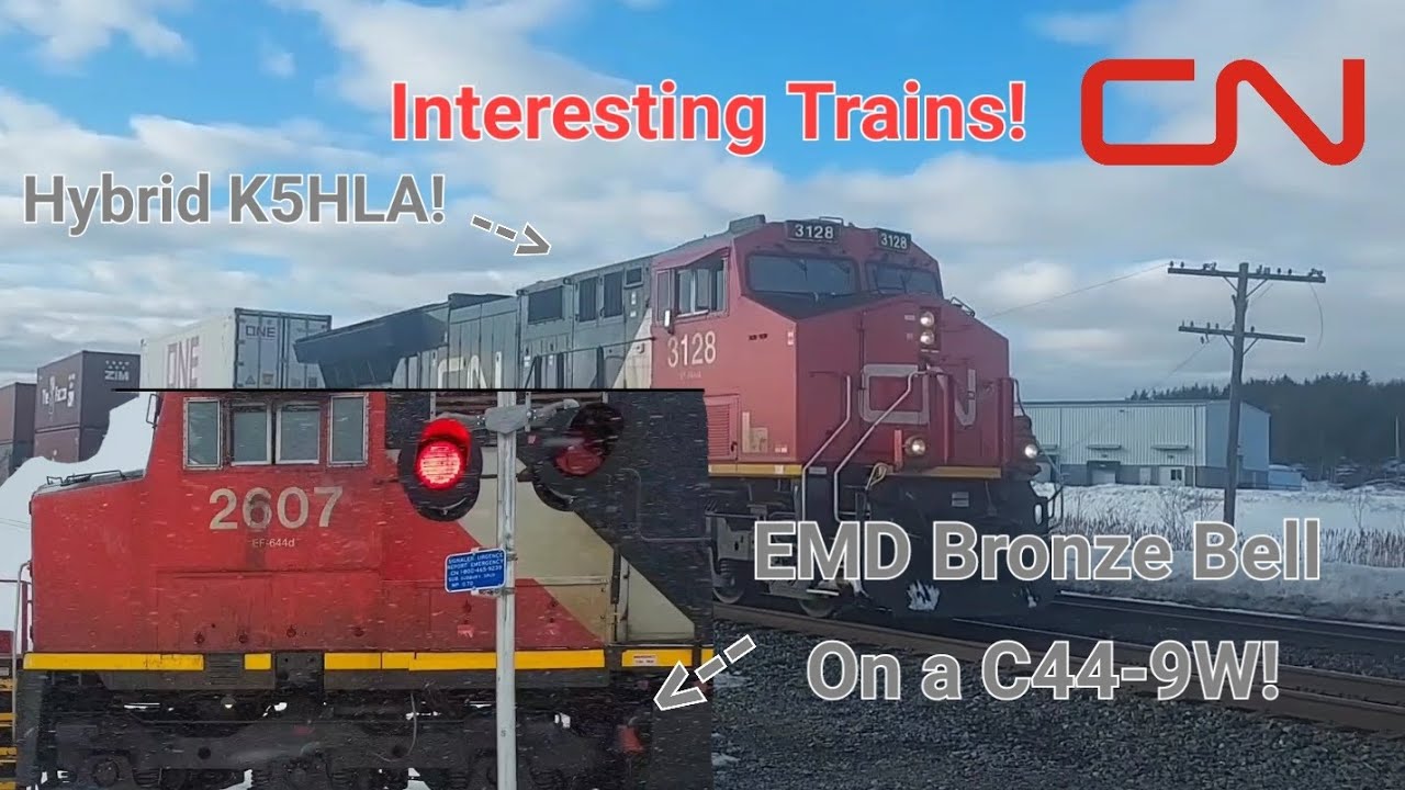 4 CN Bala Sub Trains w/ Hybrid K5HLA, P3 on a SD75I, Train Meet, EMD ...