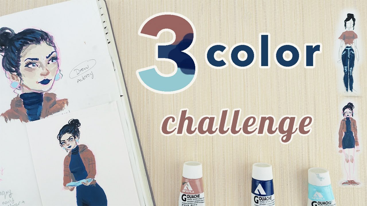 The 3 Color Challenge! || Design a Character With Me! Using Holbein ...
