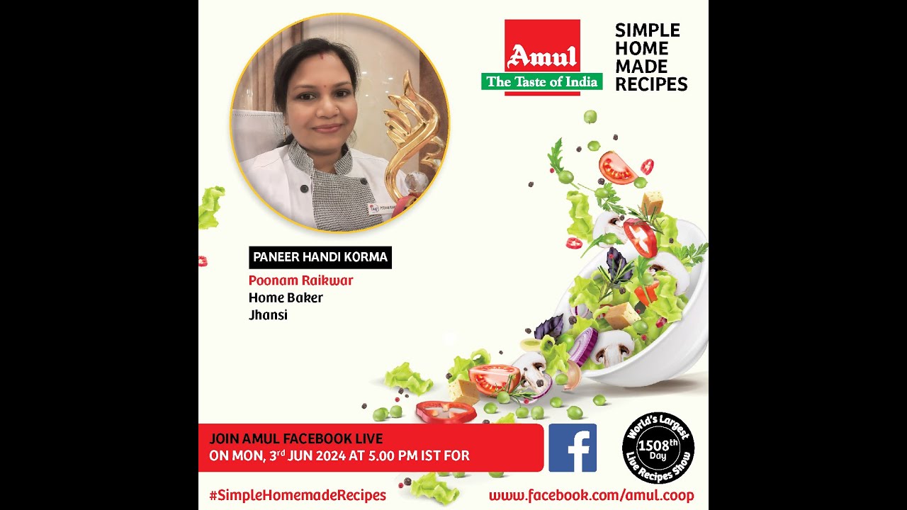 Chef Poonam Raikwar, Episode 7518: #SimpleHomemadeRecipes Facebook Live - YouTube