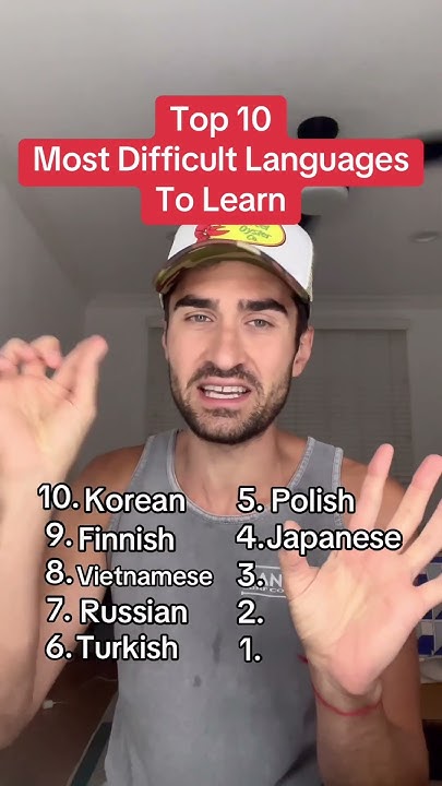 Top 10 Most Difficult Languages To Learn - YouTube