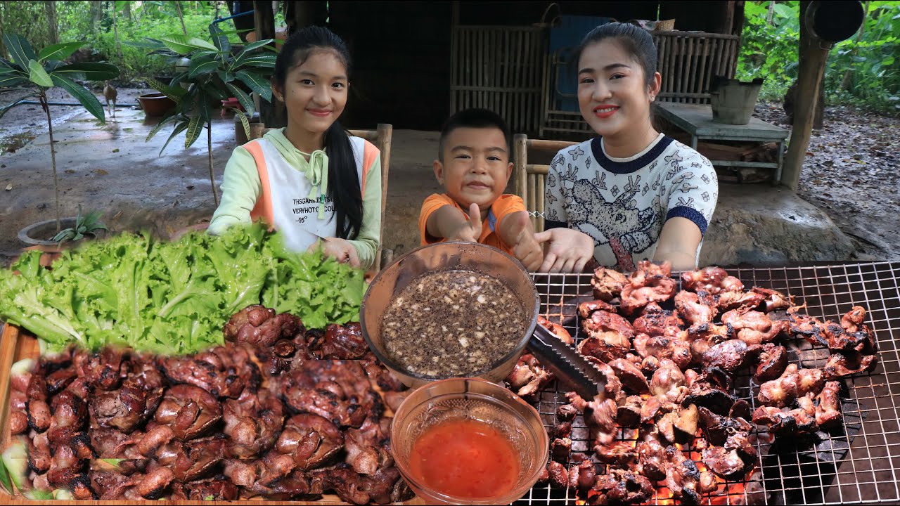 Cook and Eat: Yummy BBQ chicken gizzard cooking / Chicken gizzard with ...