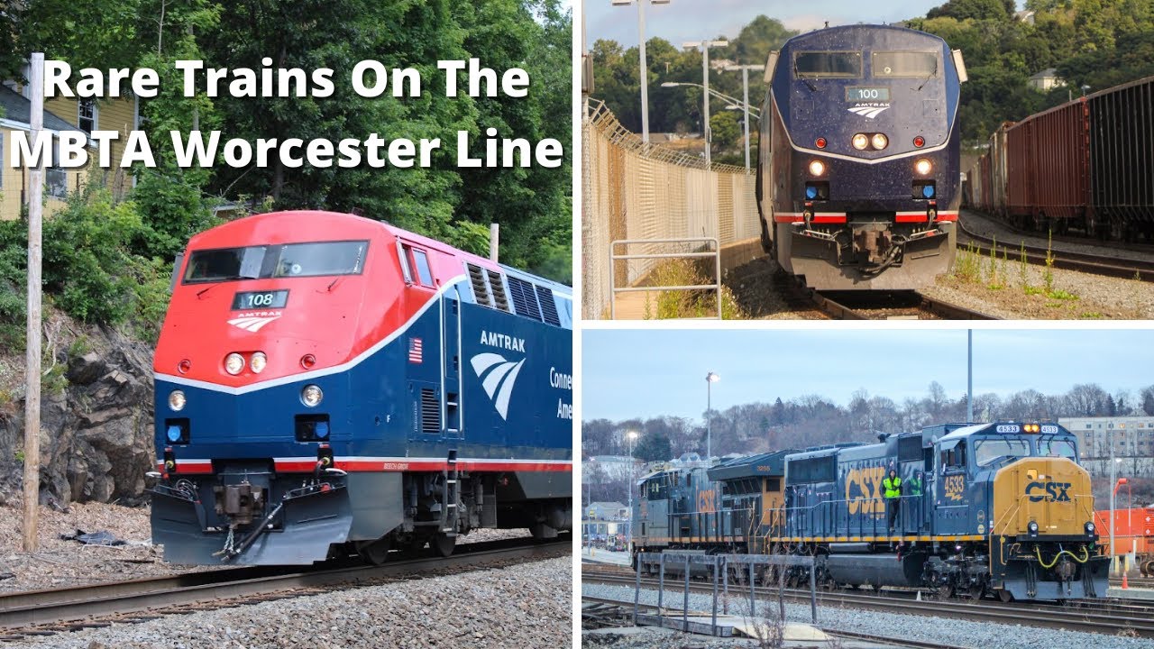 Rare Trains On The MBTA Worcester Line (Part 2) - YouTube