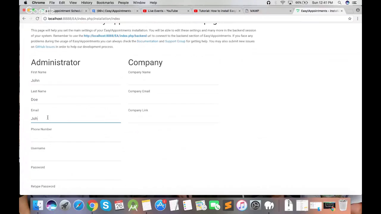 Tutorial: How to install Easy!Appointments Booking System on Mac OS X ...