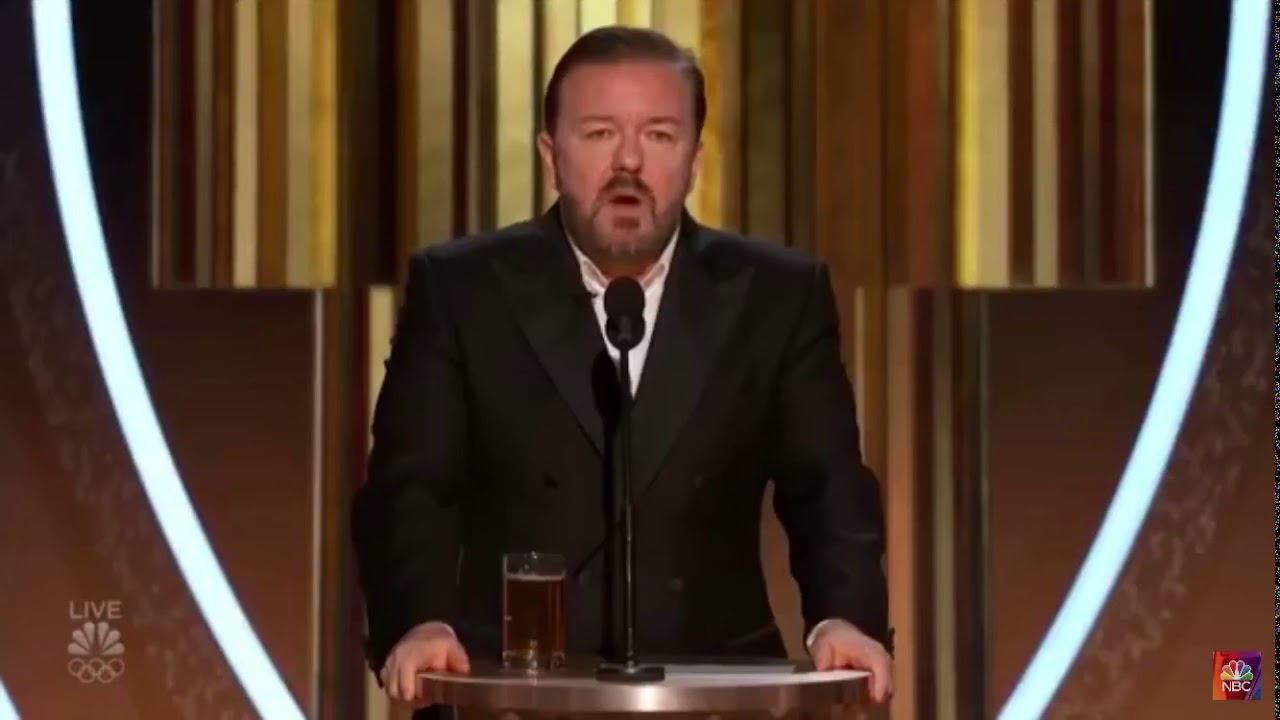 Ricky Gervais “Accept your little” award, thank your God and f*ck off ...