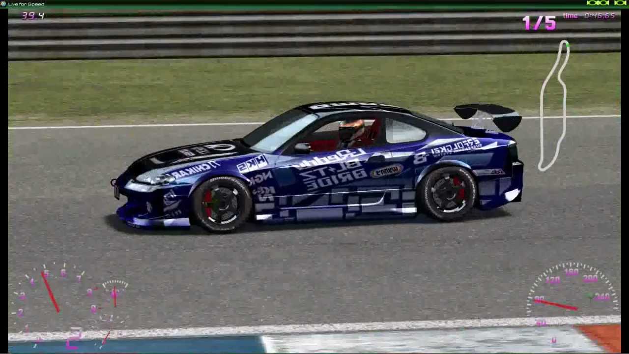 lfs driving the nissan silvia s15+mods - YouTube