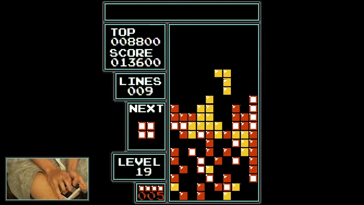 Clearing 19-5 (B-Type) on NES Tetris - YouTube