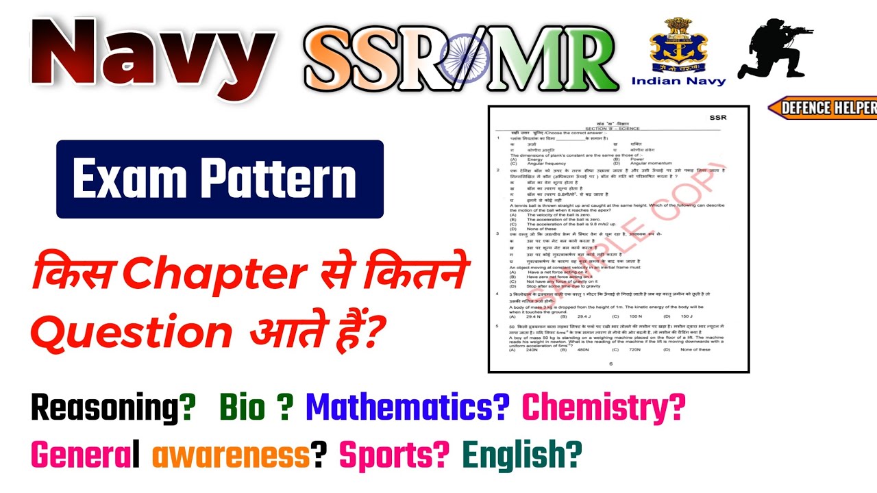 Navy ssr mr kis topic se kitne questions aate hai || Agniveer SSR MR ...